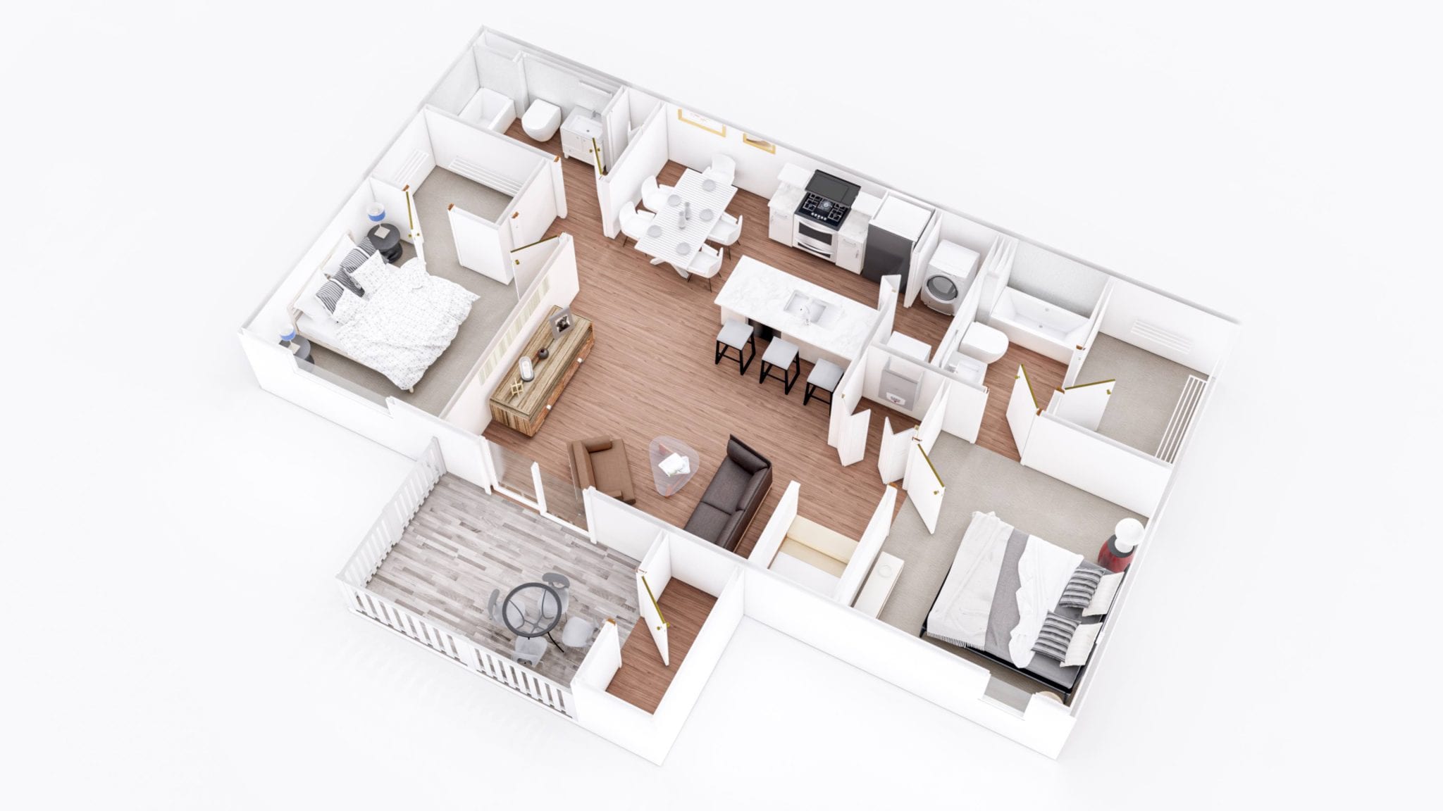 1 BEDROOM FLOOR PLAN FOR REFLECTIONS - The Apartments at Highpoint